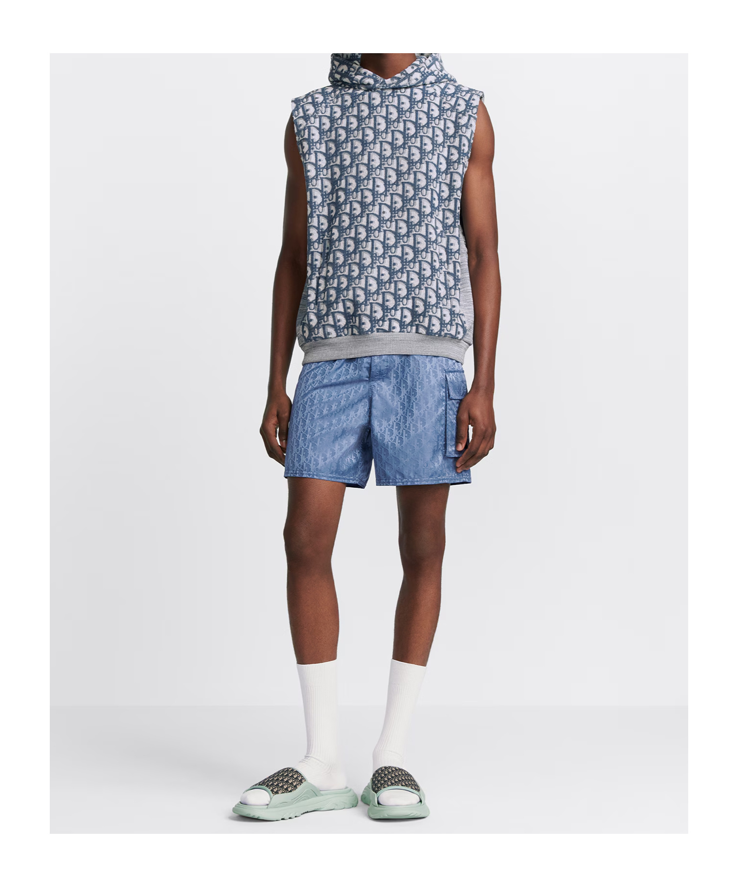 DIOR Dior Sleeveless Hooded Pullover with All-Over Monogram